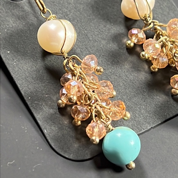 Source Unknown | Jewelry | Baroque Pearl Turquoise Aurora Borealis Bead ...